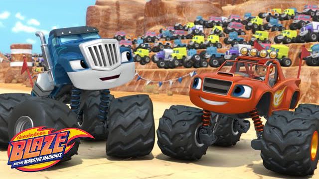 کارتون بلیز این داستان - blaze و pickle با هم می دوند!